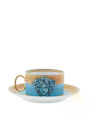 Versace Coin Medusa Espresso Cup And Saucer