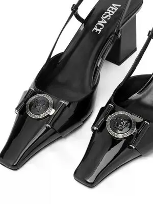 Versace Medusa Head Leather Pumps