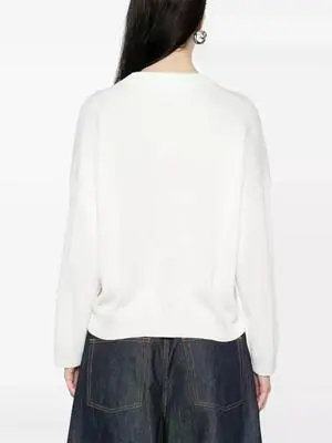 Brunello Cucinelli V-neck Sweater With Monili Chain Detail