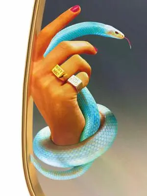 SELETTI X Toiletpaper Snakes Mirror - Grey