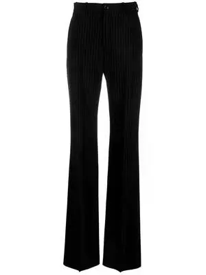 Balenciaga Pinstripe Stretch-wool Trousers - Black