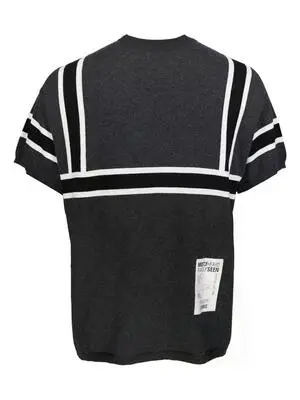 MOSTLY HEARD RARELY SEEN Knitted Striped Cotton Top - Grey