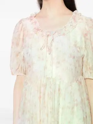 B+AB Tie-dye Plissé Minidress