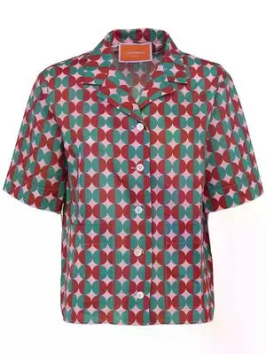 La DoubleJ Geometric-print Pajama Set - Red