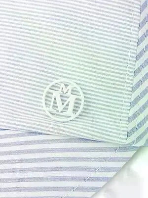 MAISON MICHEL Striped Cotton Cap - Blue