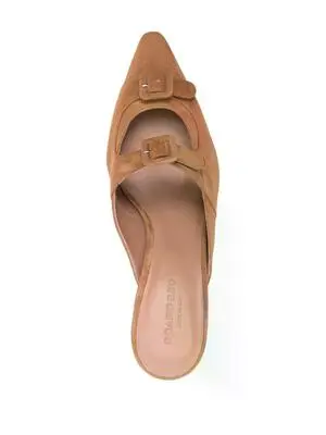 SCAROSSO Liz Suede Mules - Neutrals