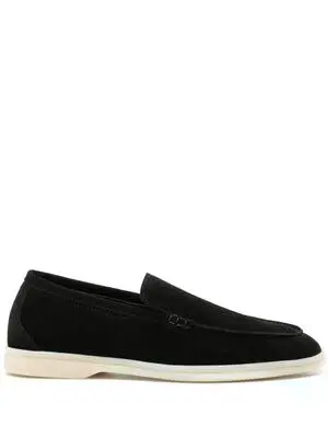 SCAROSSO Ludovica Suede Loafers - Black
