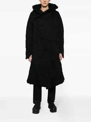 JULIUS Bonded Seam Hooded Padded Coat - Black