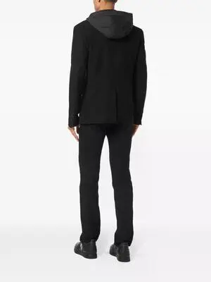 BILLIONAIRE Layered Hoodie Notch Lapel Blazer