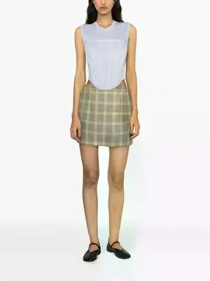Marni Plaid Virgin Wool Miniskirt