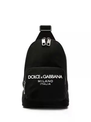 Dolce & Gabbana Logo-lettering Cross Body Backpack - Black