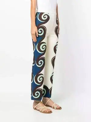 La DoubleJ Stretch Geometric Print Trousers
