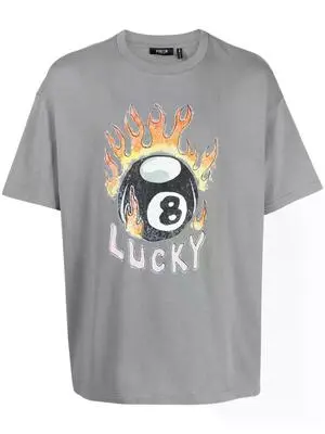 FIVE CM Graphic-print Cotton T-shirt - Grey