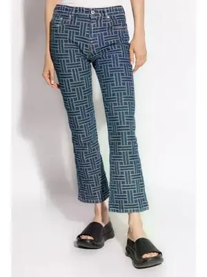 Kenzo Pattern Jacquard Flared Jeans