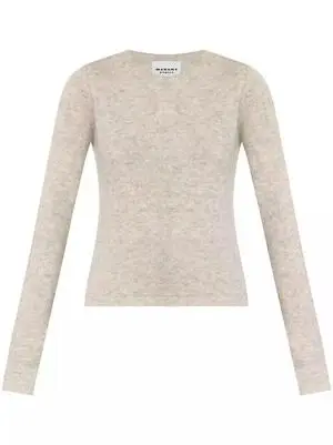 MARANT ETOILE Obira Alpaca Wool-blend Knit Sweater - Neutrals