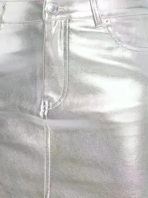 Staud Oaklyn Metallic-effect Midi Skirt