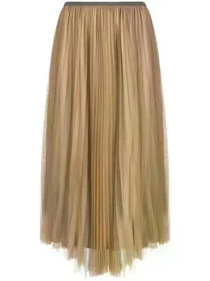 Fabiana Filippi Pleated Tulle Midi Skirt