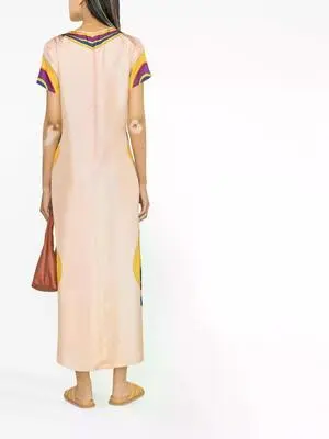 La DoubleJ Swing Graphic-print Silk Maxi Dress - Pink