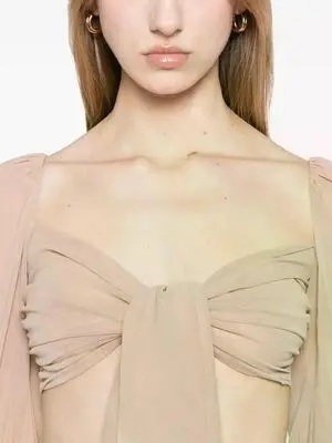 Philosophy Di Lorenzo Serafini Sweetheart Neck Draped Front Tie Blouse