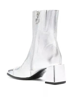 CAREL 60mm Metallic Leather Ankle Boots