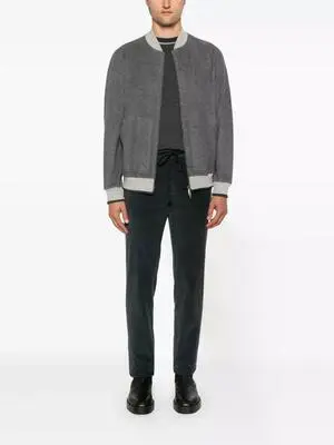 Peserico Contrasting-collar T-shirt - Grey