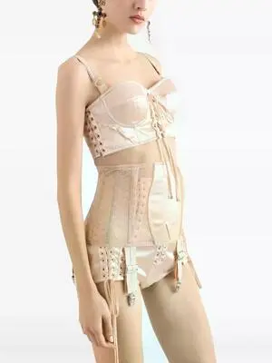Dolce & Gabbana Lace-up Satin Corset