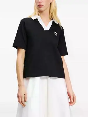 Karl Lagerfeld Logo-patch Polo Shirt