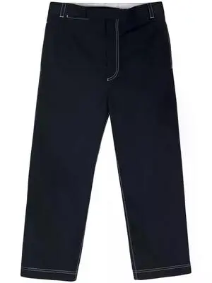 Thom Browne Contrast Stitching Straight-leg Trousers - Blue