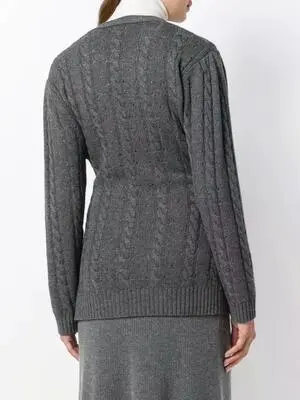 Cashmere In Love Cable Knit Belted Cardigan