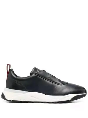 Santoni Leather Sneakers - Blue