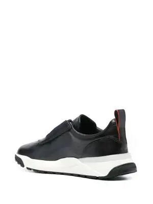 Santoni Leather Sneakers - Blue