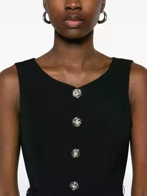 NISSA Plissé-detail Midi Dress