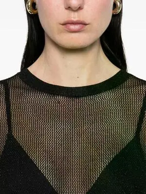 Herno Open-knit T-shirt With Lurex Detailing