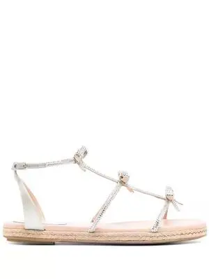 Rene Caovilla Tone Embellished Bow Sandals