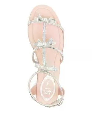 Rene Caovilla Tone Embellished Bow Sandals