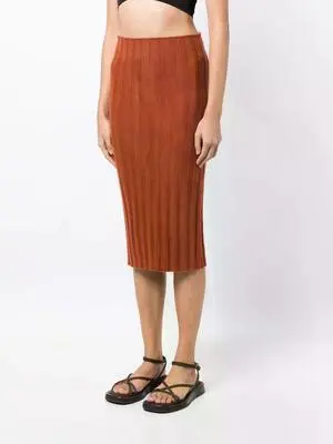 Cashmere In Love Ribbed Wool-cashmere Blend Pencil Skirt