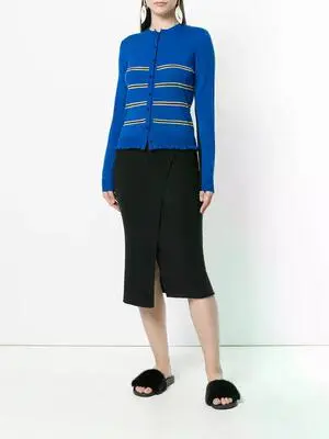 Cashmere In Love Cropped Striped Cardigan