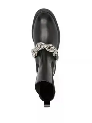 JIL SANDER Chain-link Leather Chelsea Boots