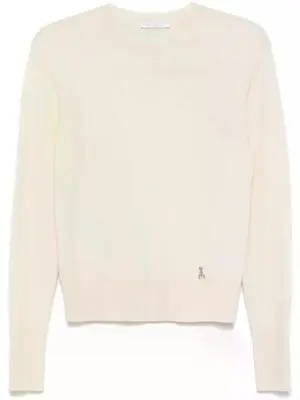 Patrizia Pepe Cashmere Crew Neck Sweater - Neutrals