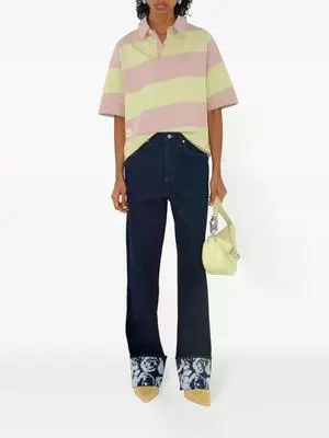 Burberry Striped Cotton Polo Shirt