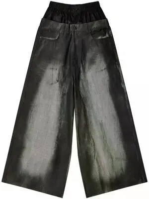 MELITTA BAUMEISTER Distressed Finish Wide-leg Jeans - Black