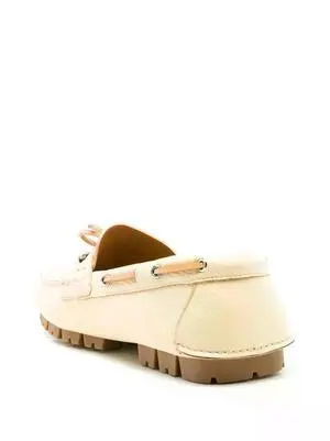 FERRAGAMO Injected Rock Leather Loafers