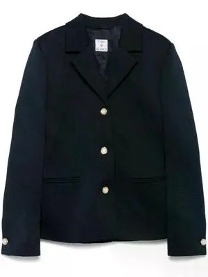 Casablanca Monogram-jacquard Single-breasted Jacket - Blue
