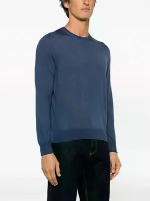 Canali Fine-knit Crew-neck Jumper