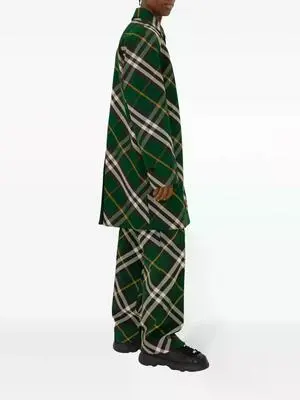 Burberry Reversible Check Car Coat - Green
