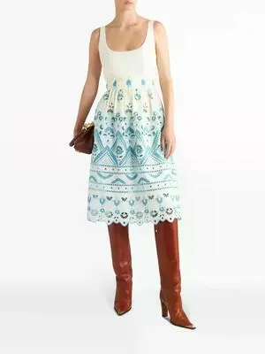 Etro Broderie Anglaise Flared Dress