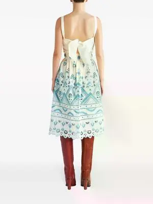 Etro Broderie Anglaise Flared Dress