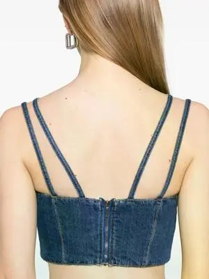 NENSI DOJAKA Denim Bustier Top
