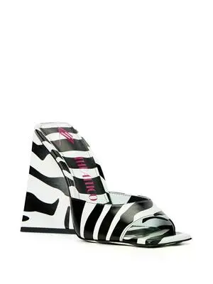Attico Devon Zebra-print Leather Sandals