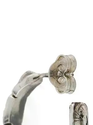 Emanuele Bicocchi Sterling Croc Hoop Earring - Silver